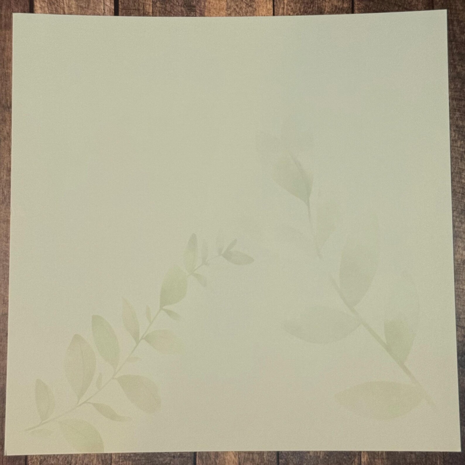 Watercolor Leaves Scrapbook Paper - 12X12 Digital Scrapbooking ...