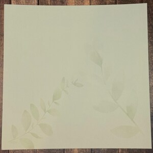 Watercolor Leaves Scrapbook Paper - 12X12 Digital Scrapbooking ...