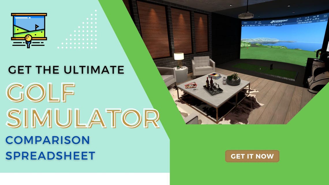 Golf Simulator Comparison Spreadsheet - Etsy
