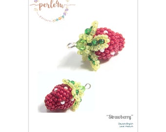 Beaded Bead TUTORIAL Strawberry Crochet Seed Beaded Beads - Etsy