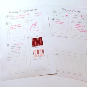 Sewing Journal PDF: Project Notes and Review Printable in A4 and US ...