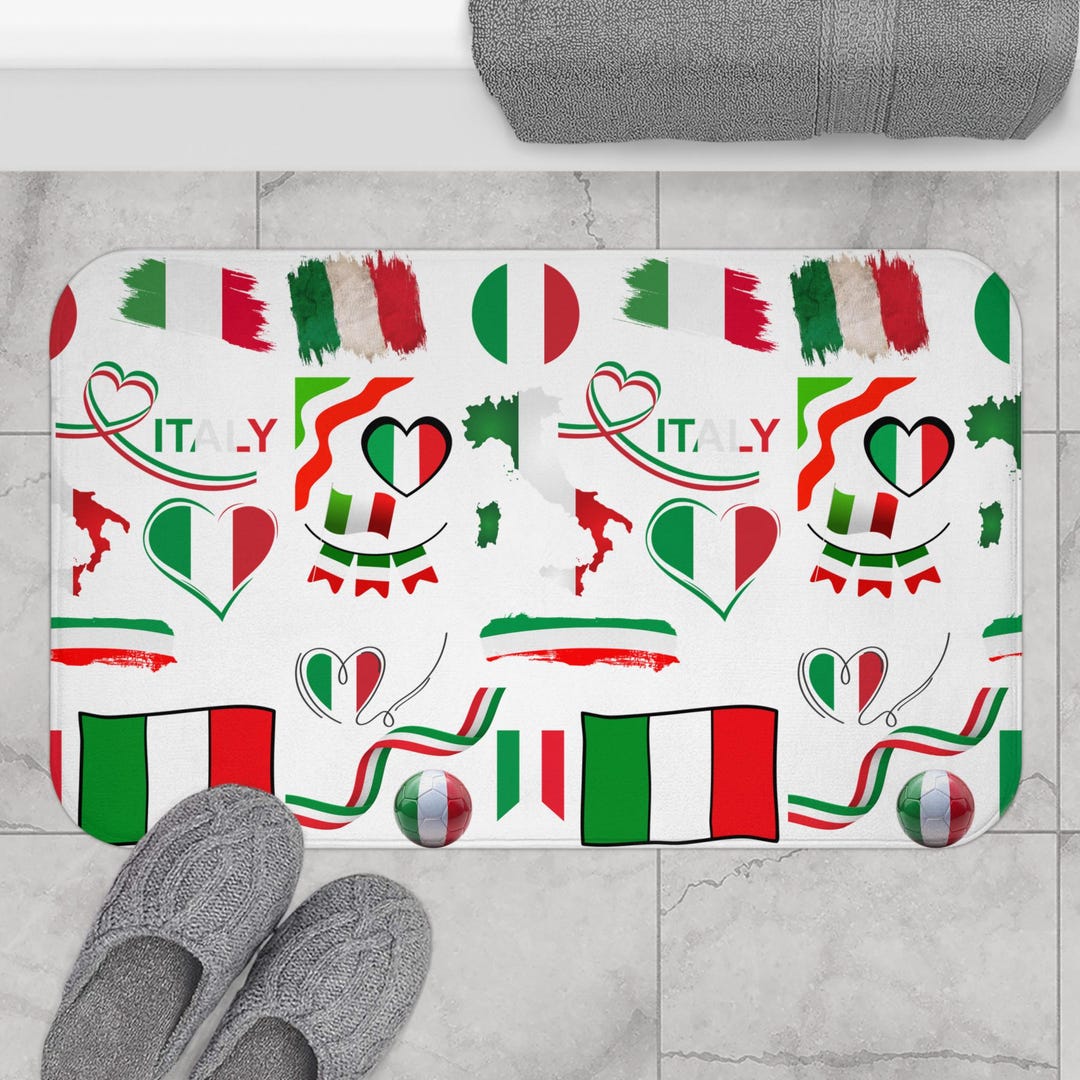 Italian Flag Bath Mat, Italy Decor, Home Accessories, Italy Honeymoon ...