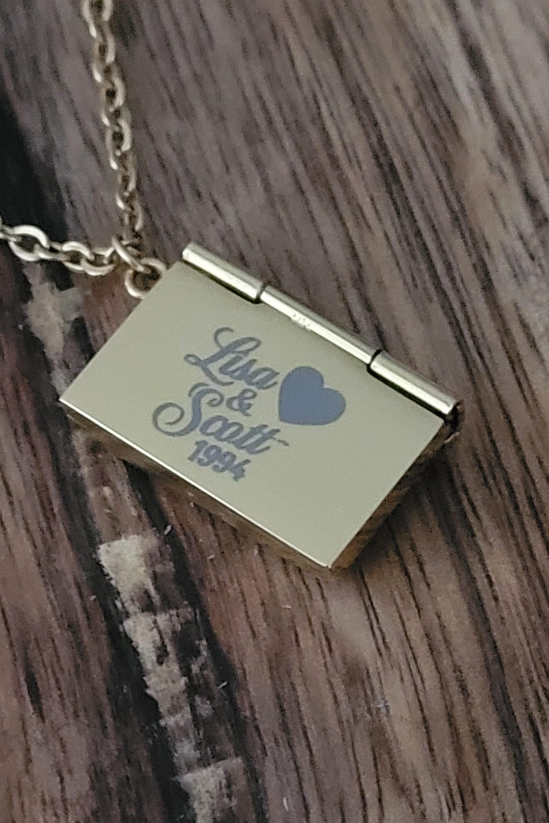 Secret Message Envelope Necklace - Custom Laser Engraved - Etsy