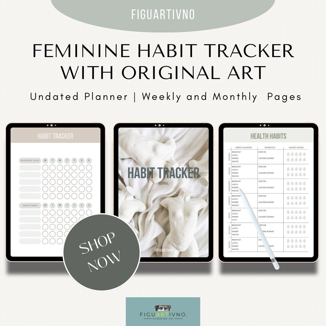 Art-inspired Habit Tracker | Printable + Digital | A4 & US Letter ...
