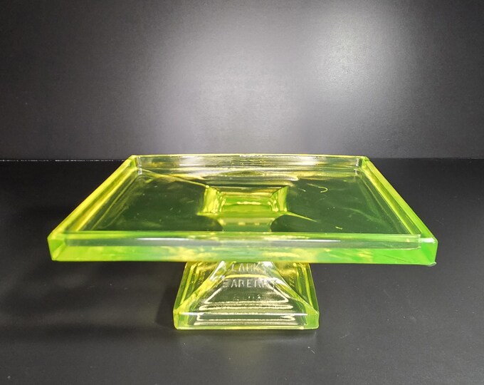 1930s Uranium Glass Clark's Gum Display Stand | Vintage Store Display ...
