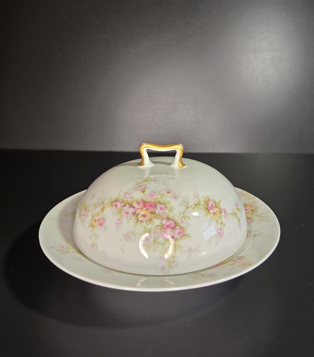 Antique Theodore Haviland Limoges Butter Dish | Schleiger 149c | 3 ...