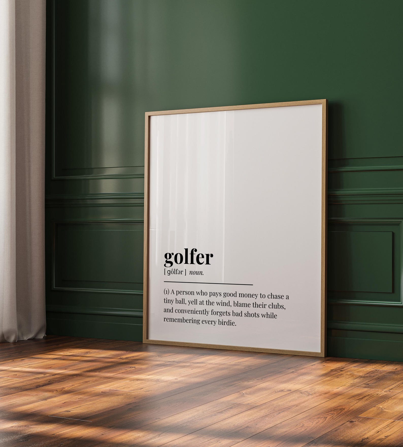 DIGITAL DOWNLOAD - Golf Definition Poster, Matte Vertical Wall Art for ...