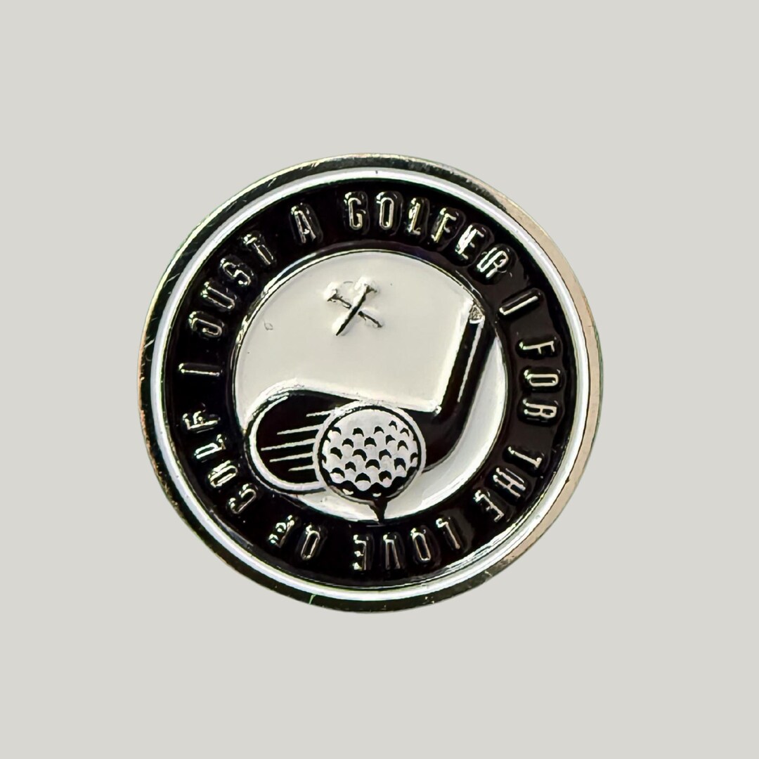Just A Golfer Signature Ball Marker, Golf Ball Marker, Golf Accessory ...