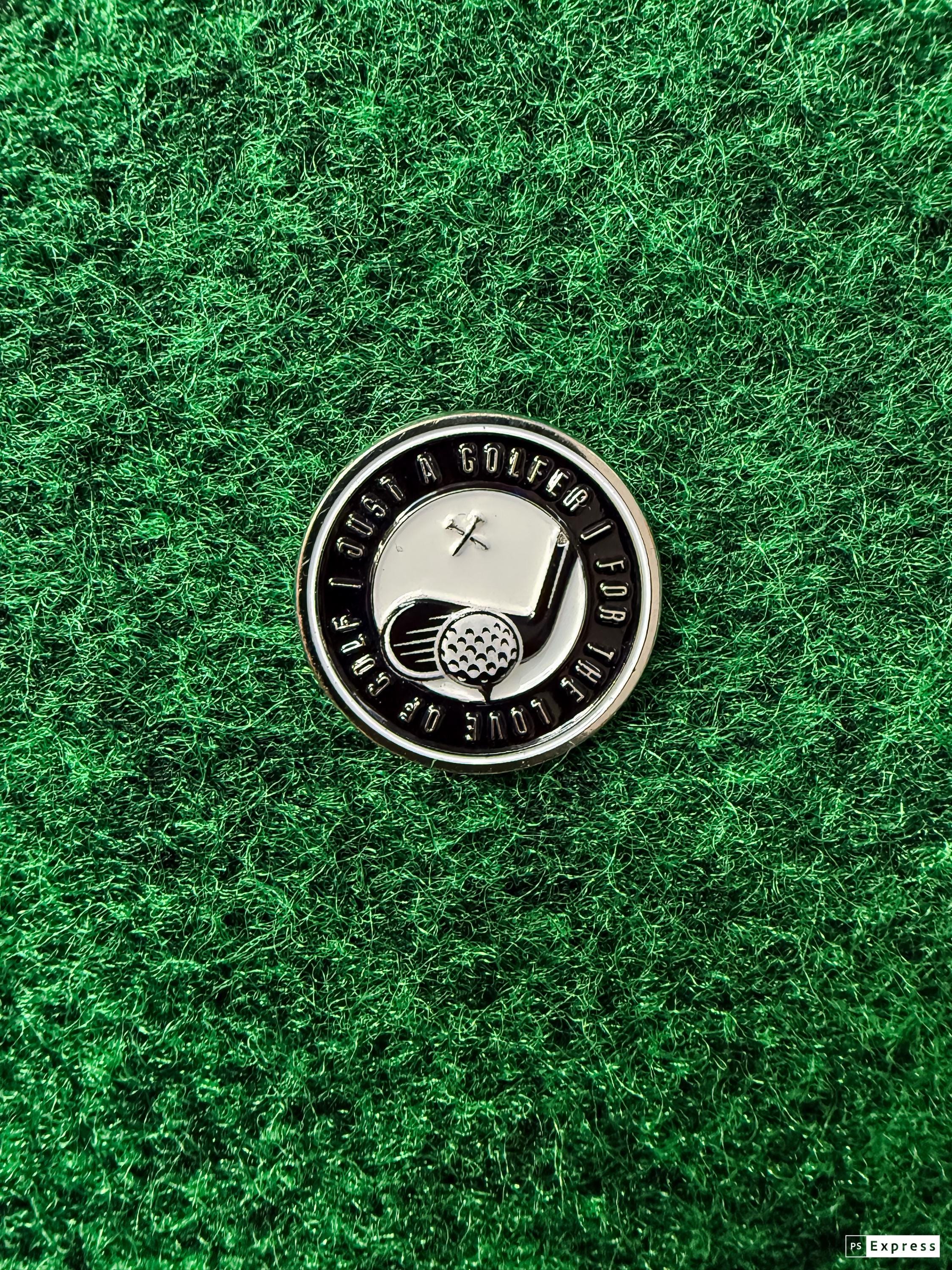 Just A Golfer Signature Ball Marker, Golf Ball Marker, Golf Accessory ...