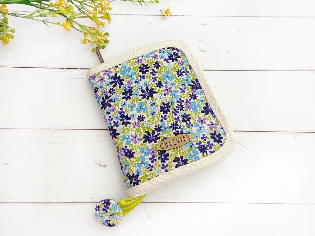 Zip Around Small Fabric Wallet, Floral Linen Wallet, Mother’s Day Gift ...