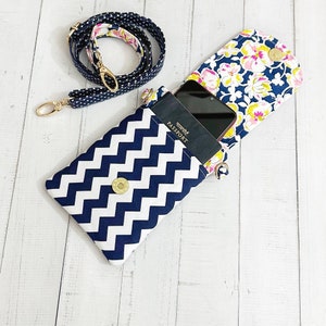 Floral Phone Bag With Pocket and Adjustable Strap, Mini Crossbody Bag ...