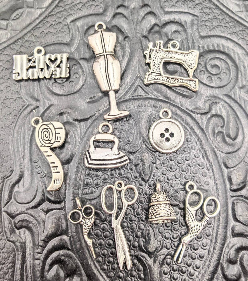 Set of 10 Sewing Charms Seamstress Designer Quilter Crafter - Etsy