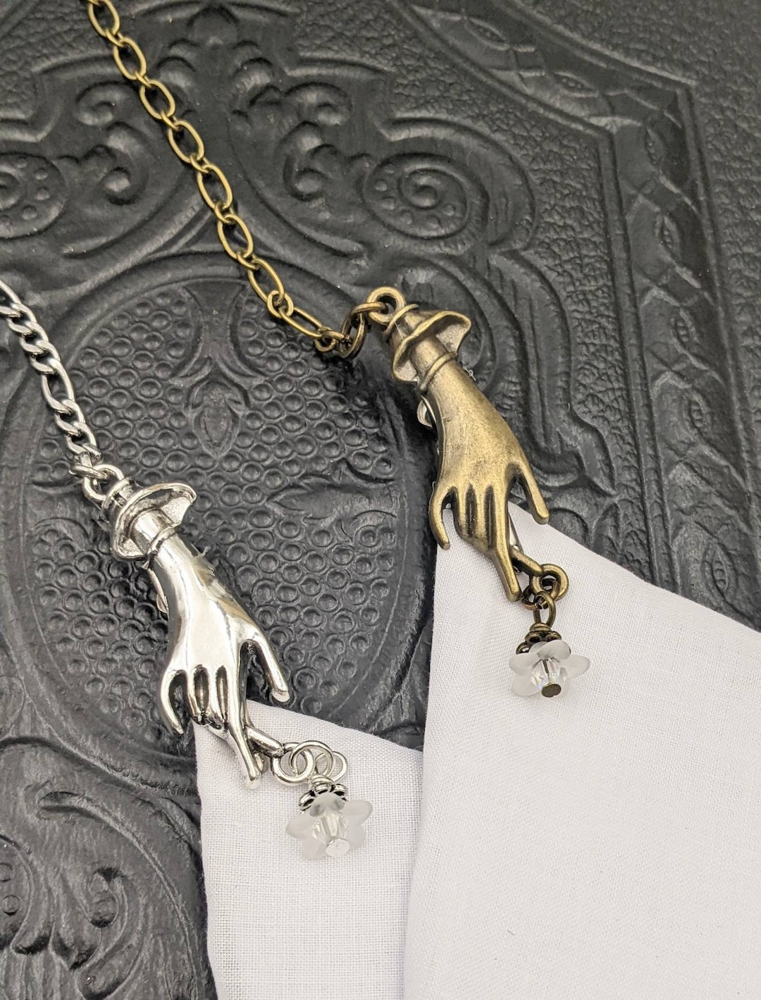 Chatelaine Tools - Victorian Handkerchief Clip - Stainless Steel on a ...