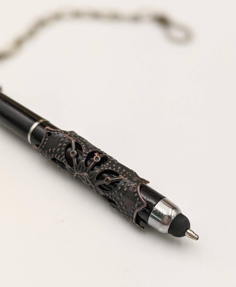 Chatelaine Tools Mini Ink Pen and Stylus on a Chain Silver or | Etsy
