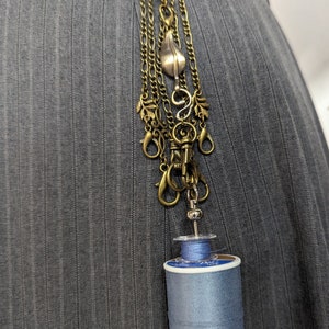 Chatelaine Tools - Thread Spool Holder With Choice of Fob in Bronze or ...