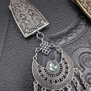 Bronze or Silver Medieval Themed Chatelaine With Waist Clip 5 Chains ...