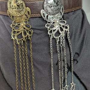 Bronze or Silver Pirates Ship Chatelaine With Waist Clip Octopus 5 ...