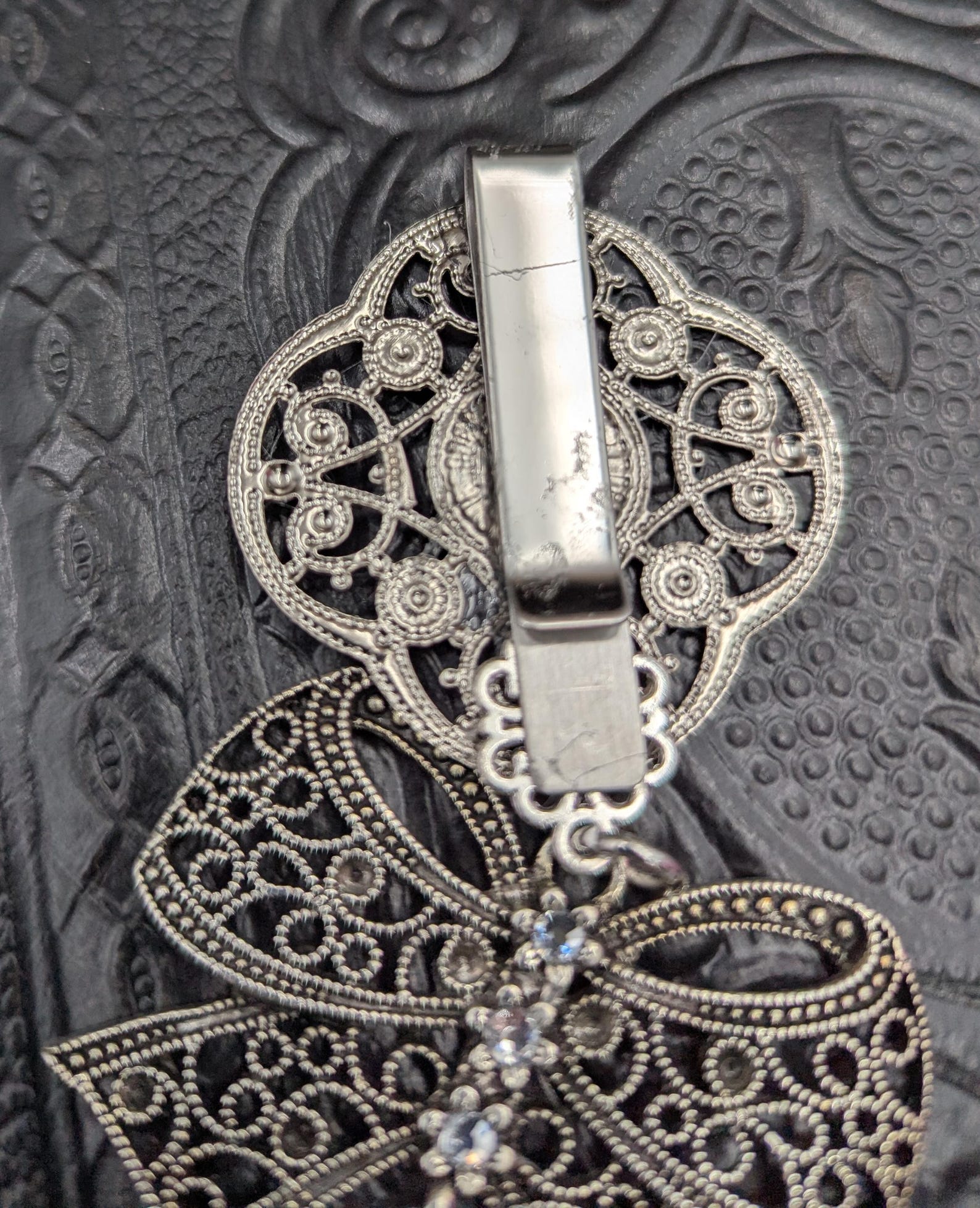 Bronze or Silver Single Chatelaine With Waist Clip for Holding a Fan or ...