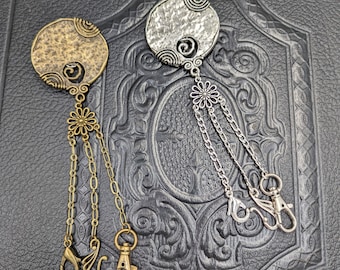 Bronze Cottage Vines Chatelaine With Waist Clip 5 Shorter Chains and ...