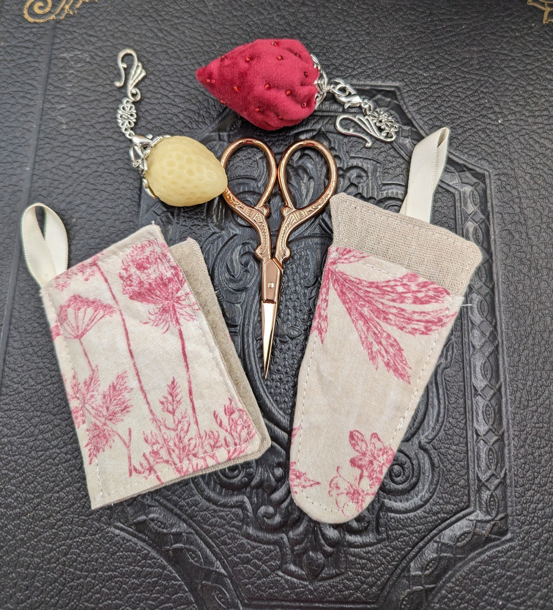 Chatelaine Tools- Stitching Set - Velvet Strawberry Pin Cushion and ...