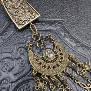 Bronze or Silver Medieval Themed Chatelaine With Waist Clip 5 Chains ...