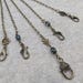 Bronze Victorian Crest Chatelaine With Waist Clip 5 Chains and Hooks ...