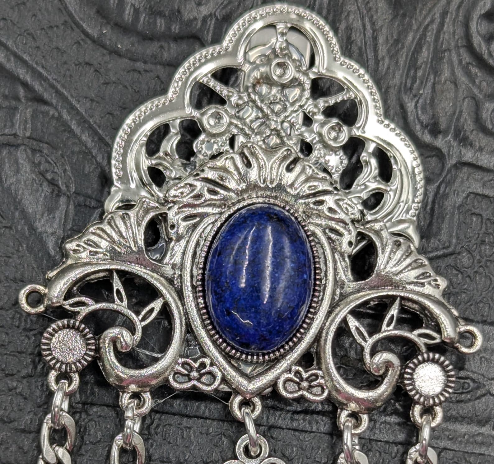 Silver French Inspired Chatelaine With Waist Clip 6 Stone Options - 5 ...