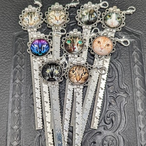 Chatelaine Tools - Silver Metal Ruler With Cabochon on Lobster Clasp 6 ...