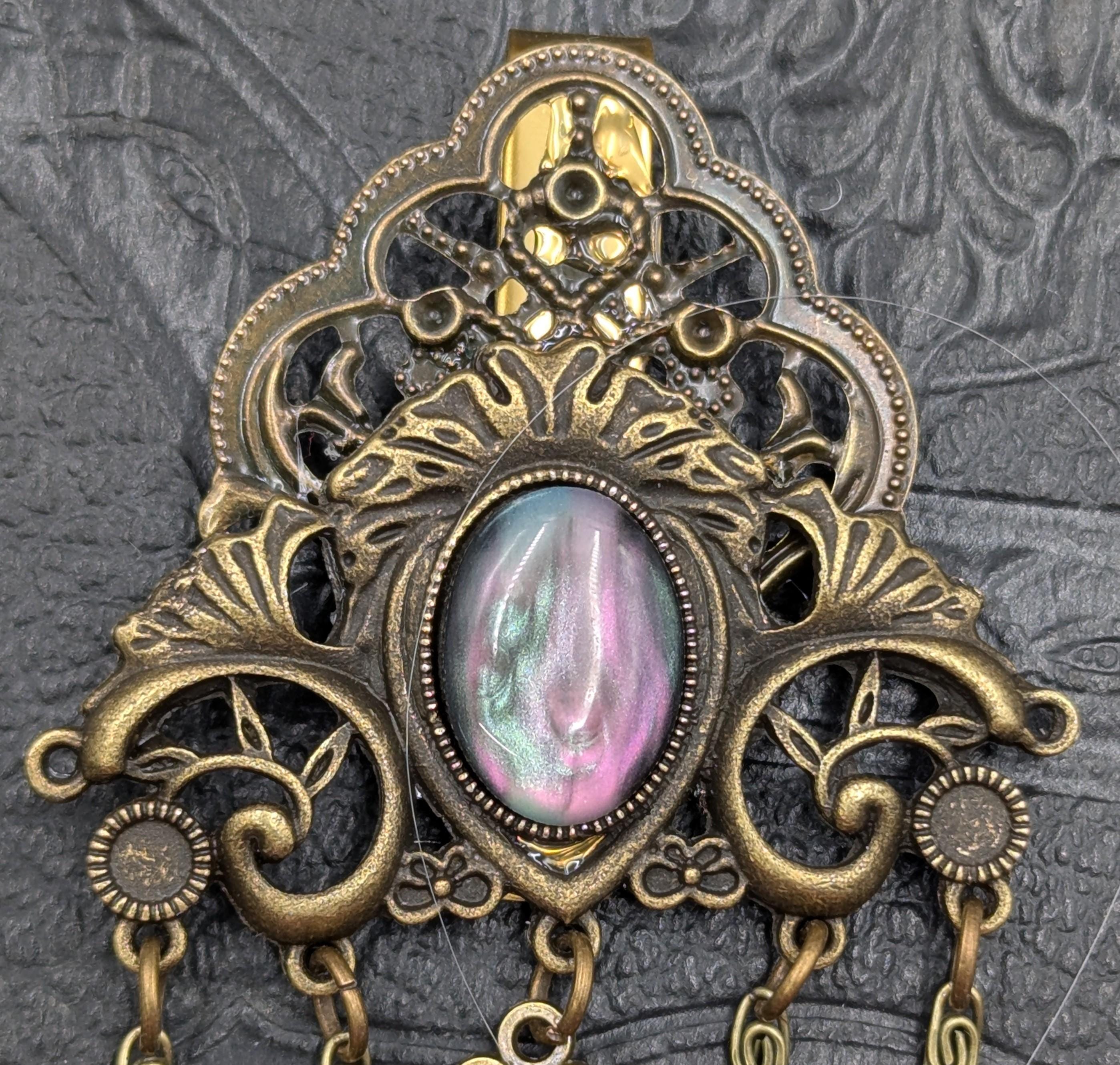 Bronze French Inspired Chatelaine With Waist Clip 6 Stone Options - 5 ...