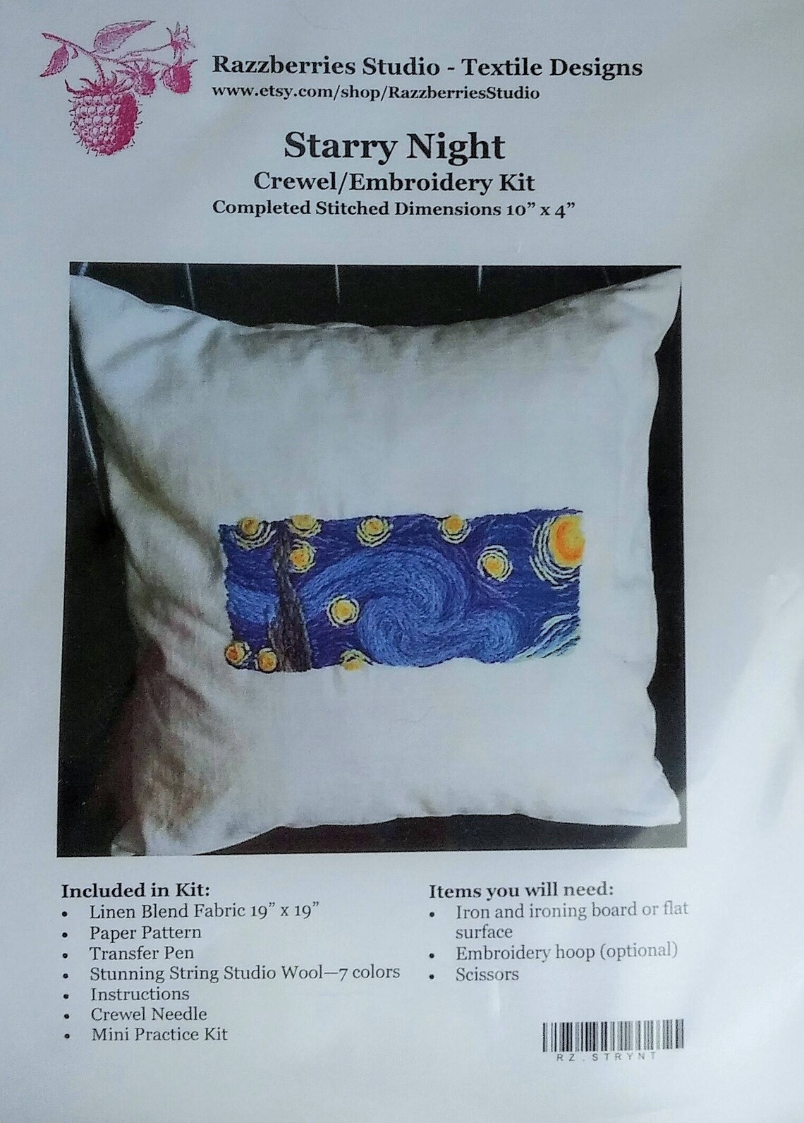 Crewel Embroidery Kit Starry Night | Etsy