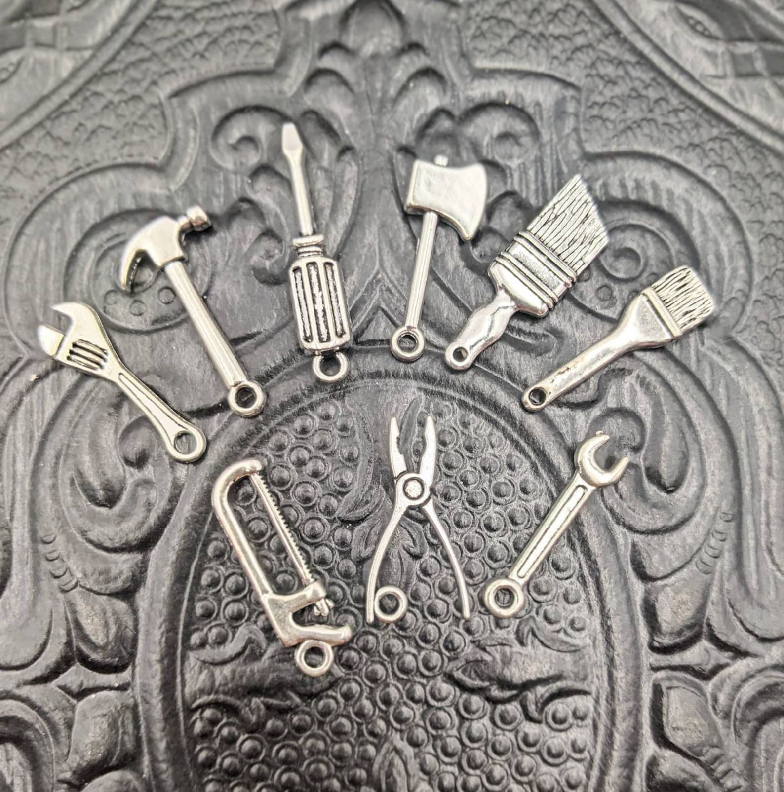 Fixer Upper Set of 9 Tool Charms - Dad Handyman Mechanic DIY Charms - Etsy