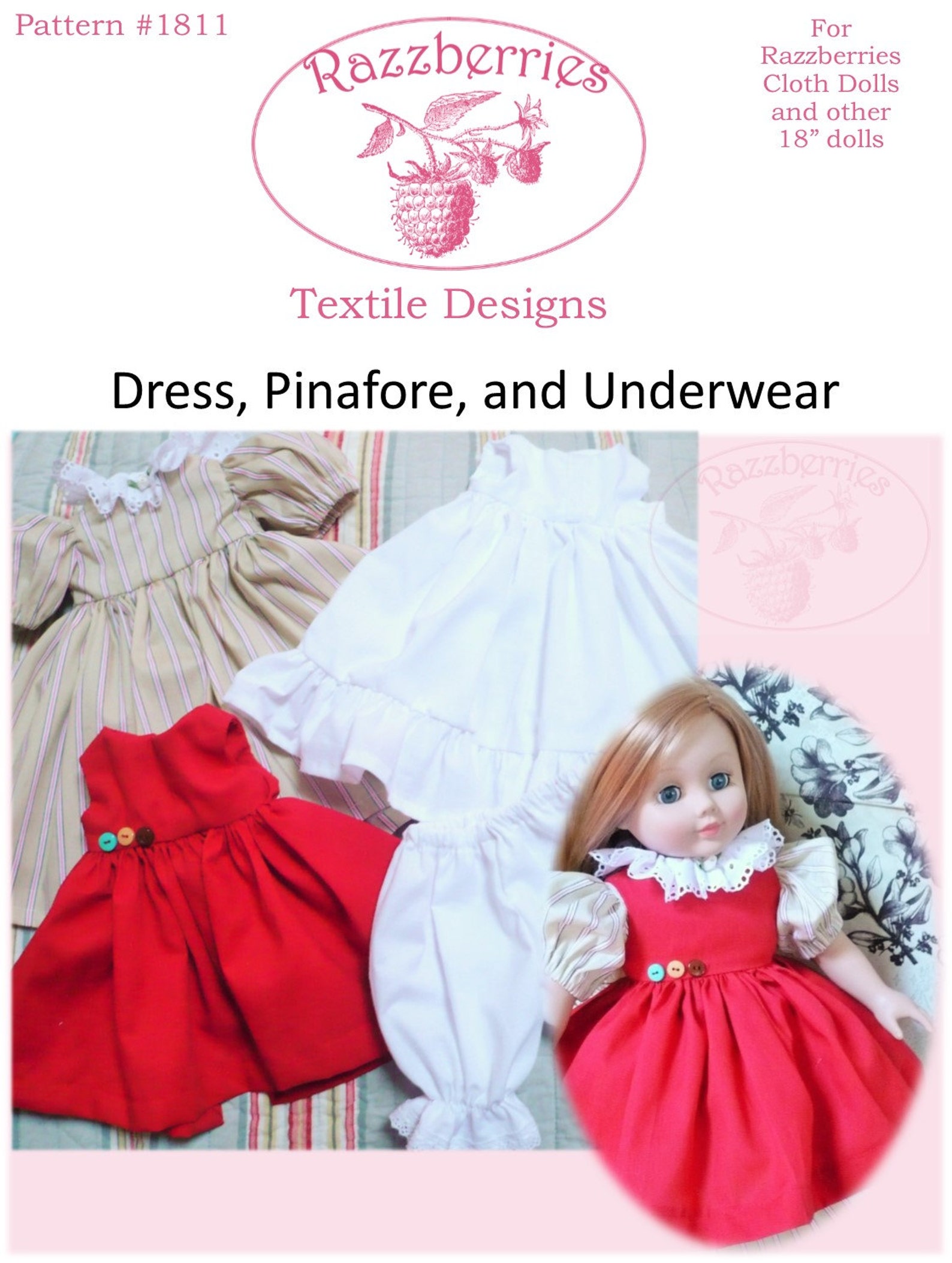 Pattern for 18 Doll Basic Wardrobe 4 Pieces Pantaloons | Etsy