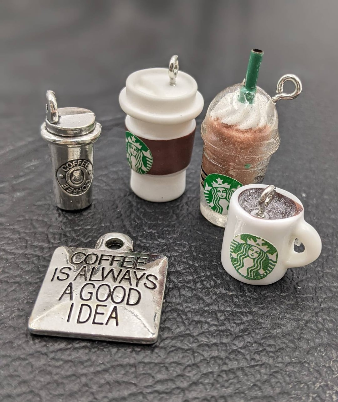 Coffee Charm Set 5 Pieces - Gourmet Coffee to Go - Barista Gift - Etsy