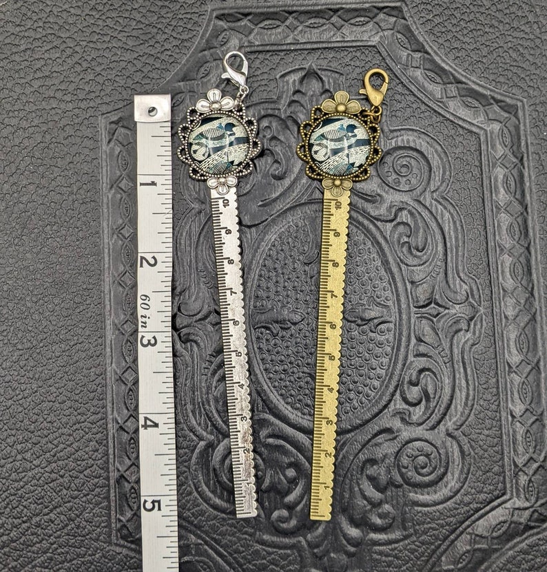 Chatelaine Tools Bronze or Silver Metal Ruler With Wood Duck - Etsy