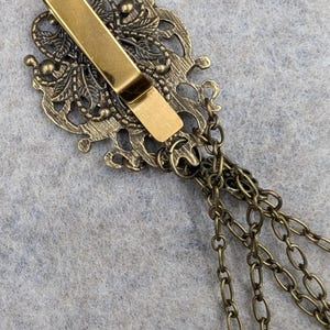 Bronze Victorian Crest Chatelaine With Waist Clip 5 Chains and Hooks ...
