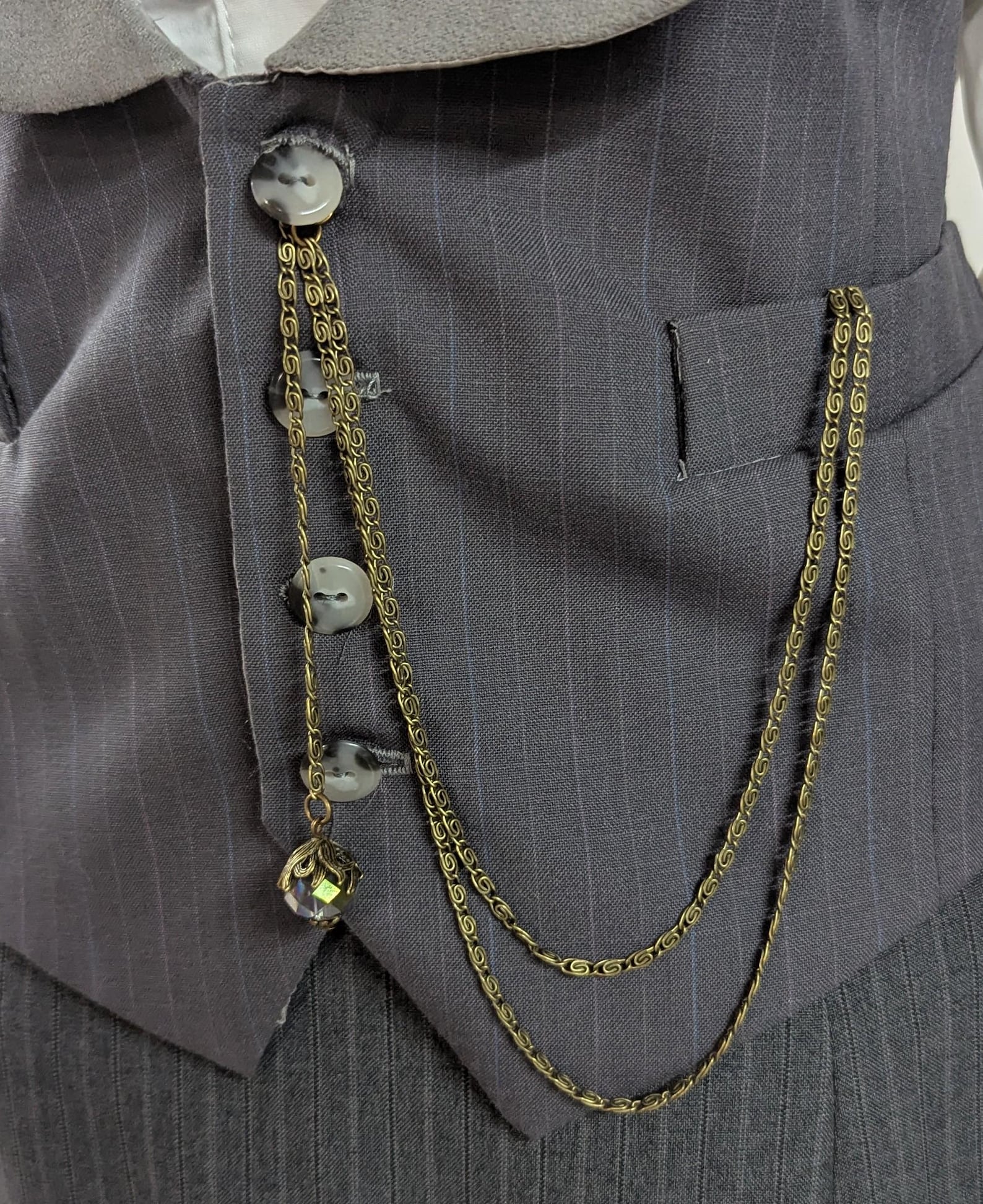 Bronze Albert Watch Chain With or Without Heart Shaped Pocket Watch ...