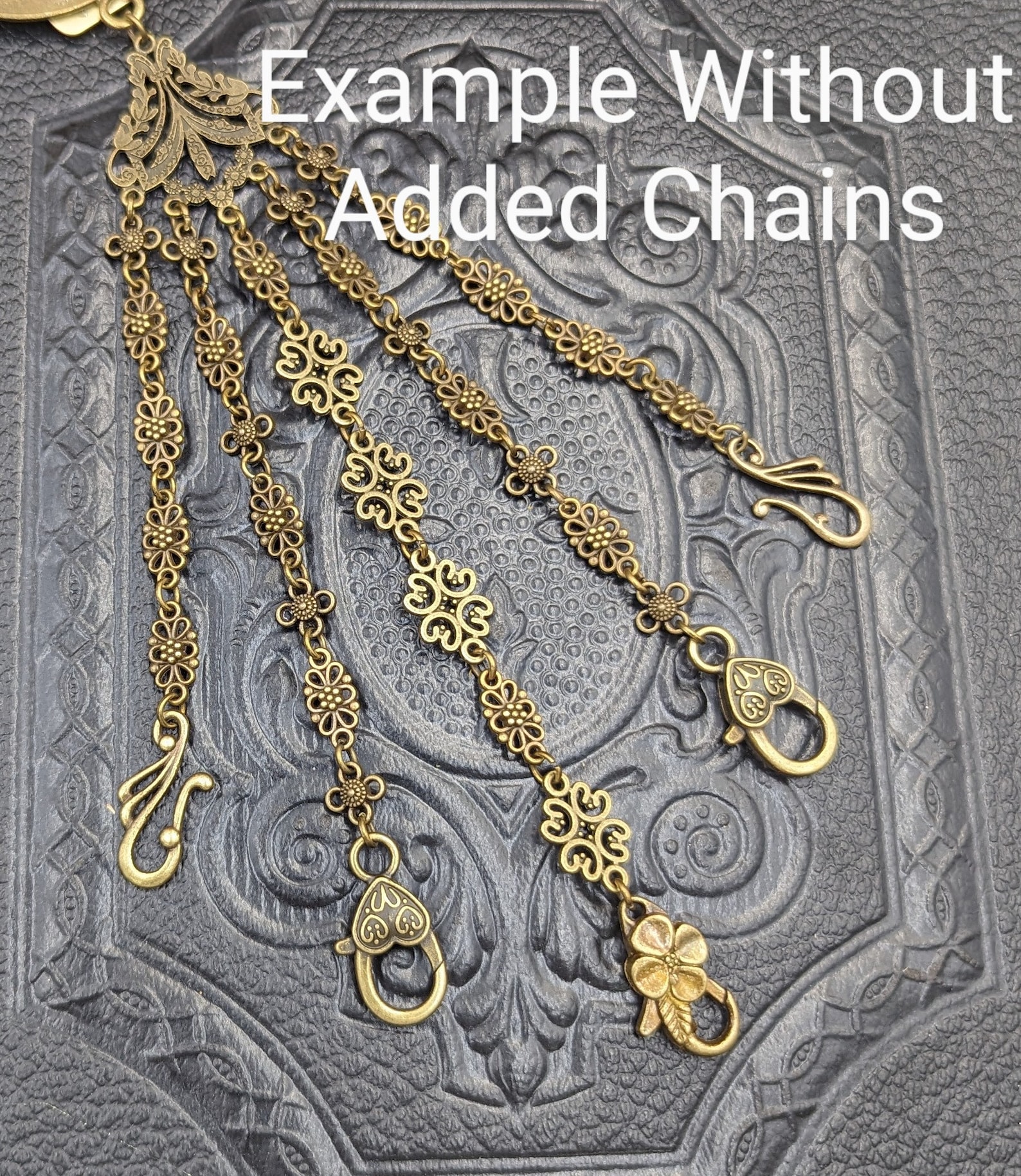 Chatelaine Chains 5" Add-on Accessories Bronze Clasps Set of 5, or ...