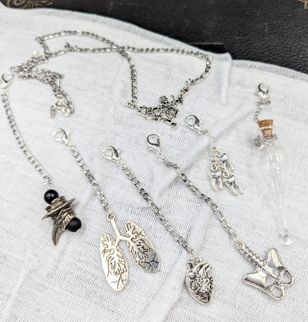 Morbid Creepy Body Parts Necklace Charms on Chains Vintage Medical ...