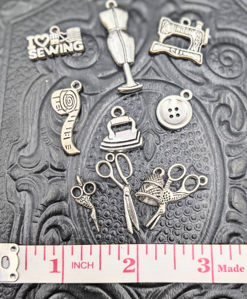 Set of 10 Sewing Charms - Seamstress Designer Quilter Crafter - Etsy