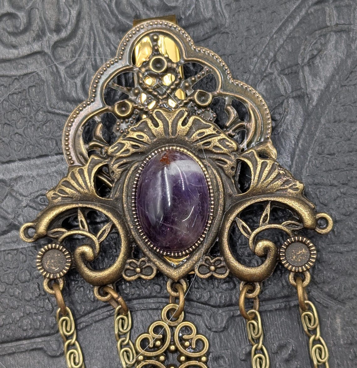 Bronze French Inspired Chatelaine With Waist Clip 6 Stone Options - 5 ...