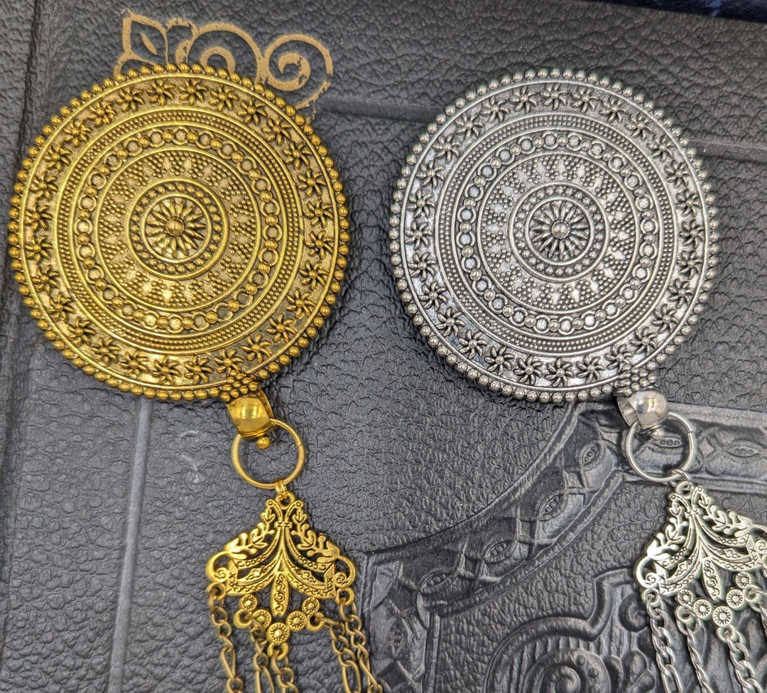 Gold or Silver Chatelaine With Waist Clip 5 Chains and Hooks for Fiber ...