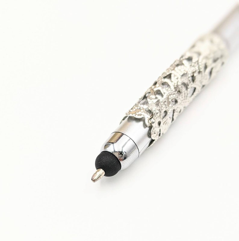 Chatelaine Tools Mini Ink Pen and Stylus on a Chain Silver or - Etsy