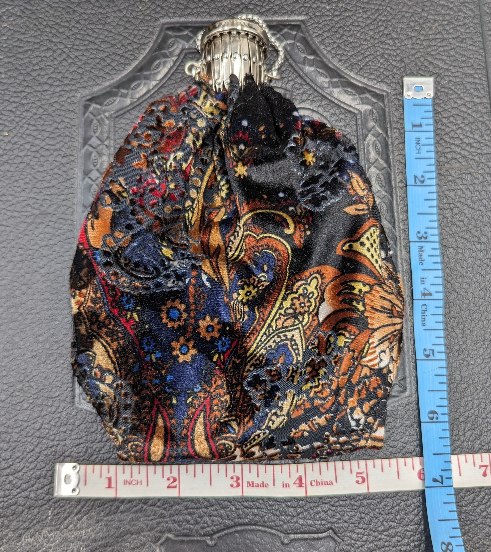 Gate Top Chatelaine Purse Velvet With Silver Chain 2 Sizes - Etsy