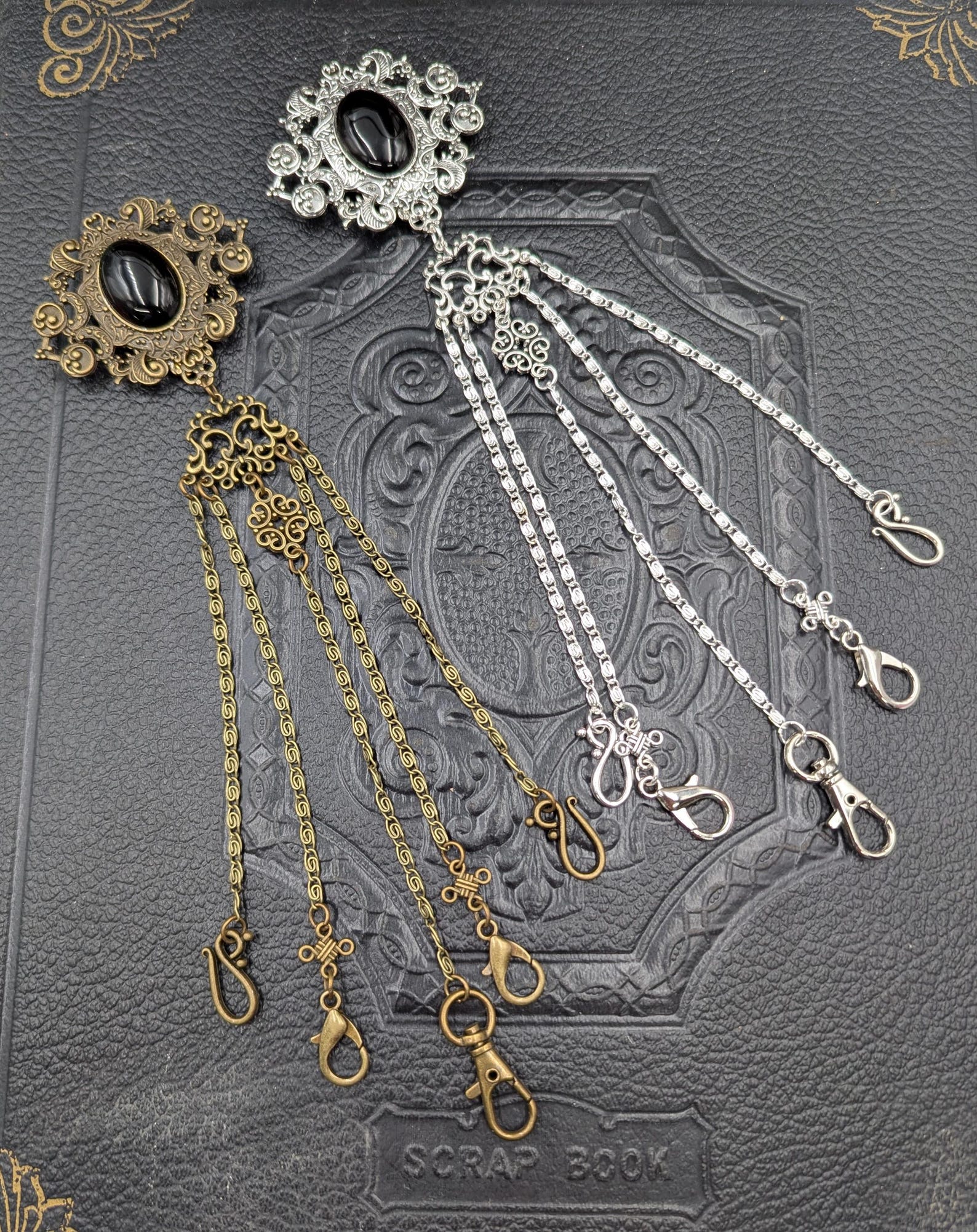 Bronze or Silver French Inspired Chatelaine With Waist Clip Madame Giry ...