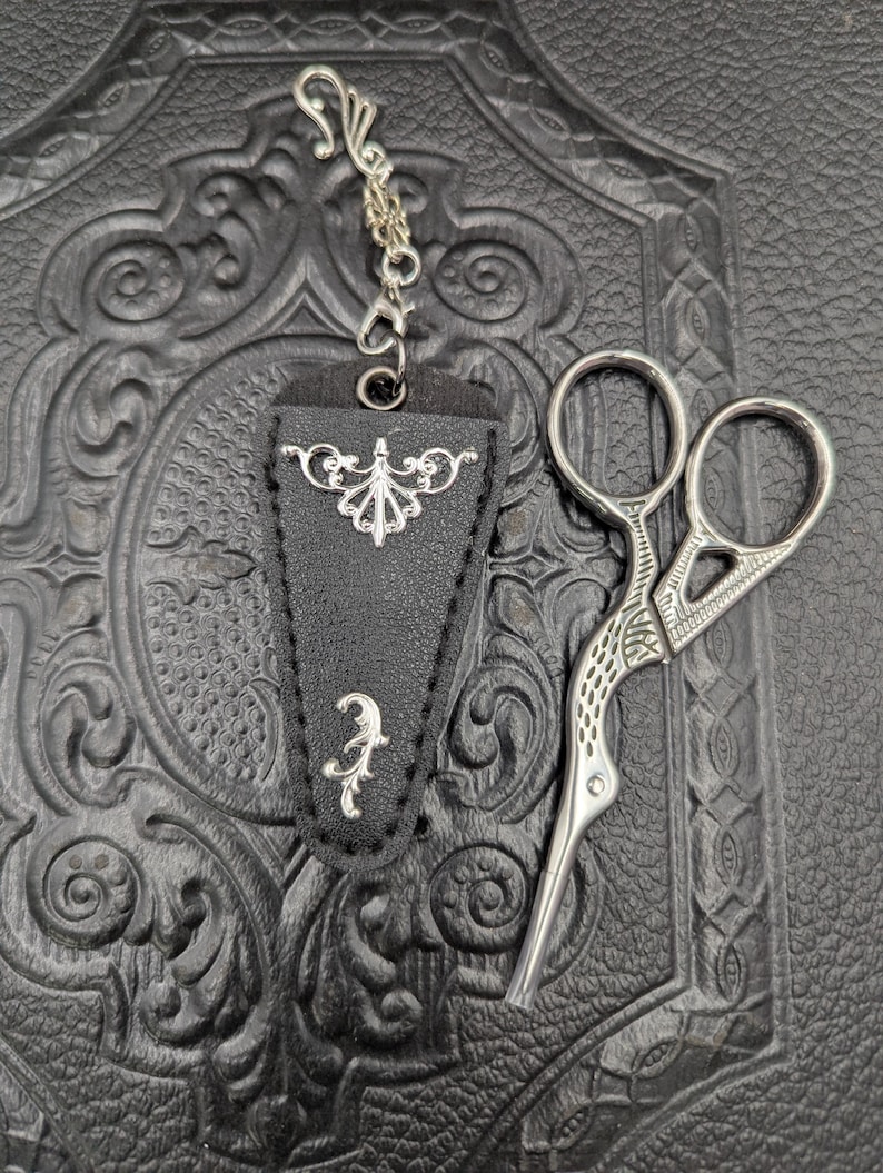 Chatelaine Tools - Vinyl Scissors Case With Fob Silver or Bronze ...