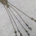 Bronze Victorian Crest Chatelaine With Waist Clip 5 Chains and Hooks ...