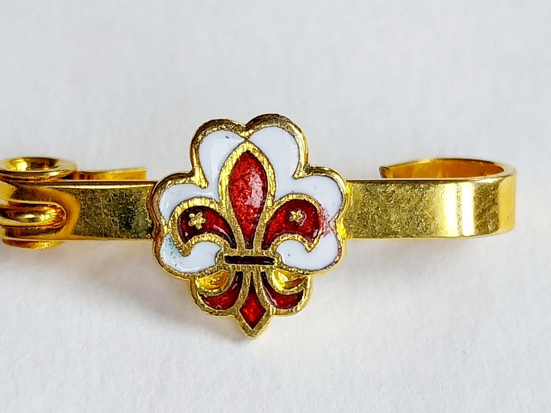 Vintage Enamel Scout Pin - Etsy