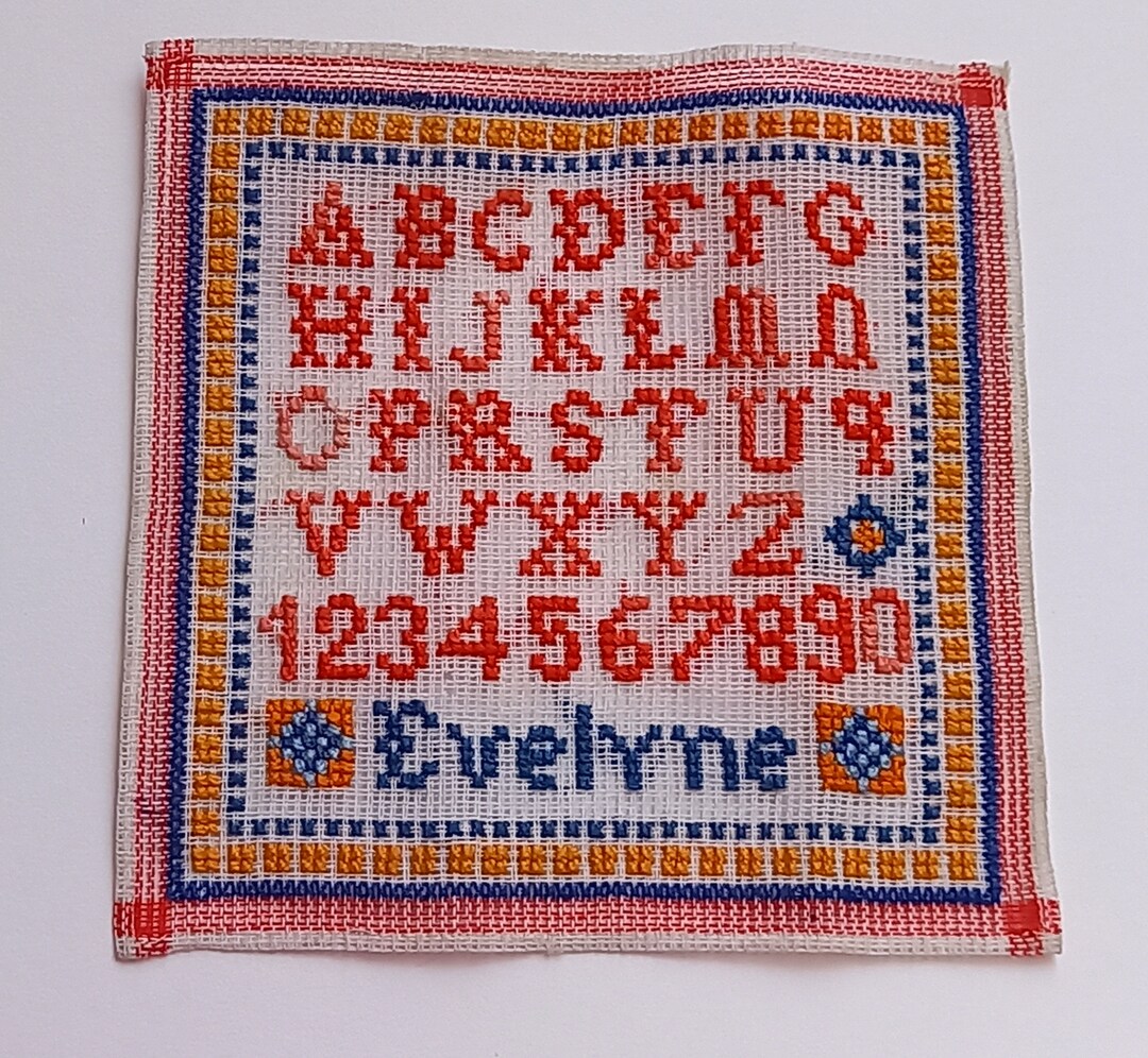 French Sampler 1950s Cross Stitch - Etsy