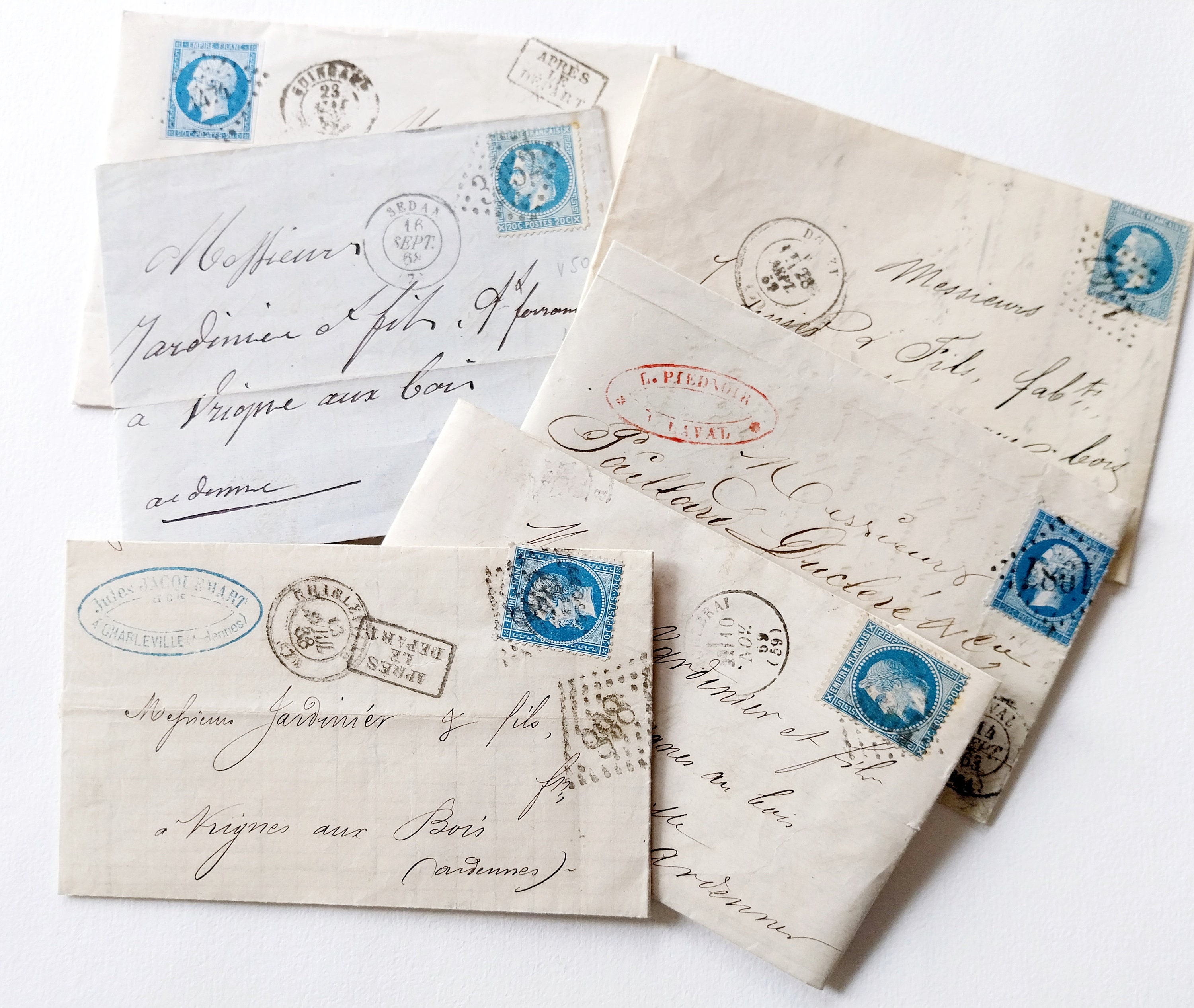 1860s French Letter 6 Antique Letters With Stamps - Etsy