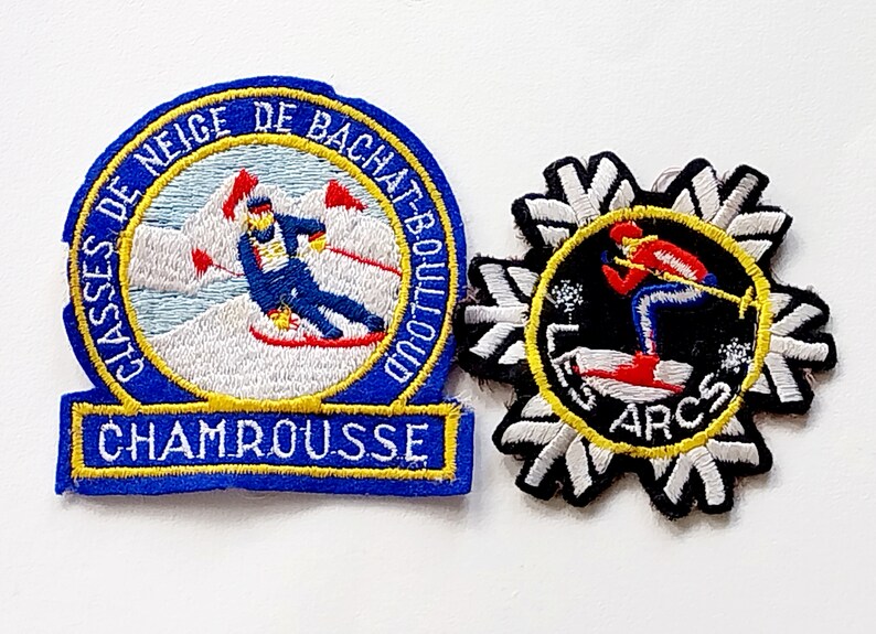 French Ski Patches 2 Vintage Patches - Etsy